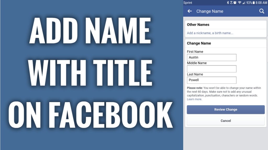 How To Add A Name With Title To Your Facebook Profile FreewaySocial