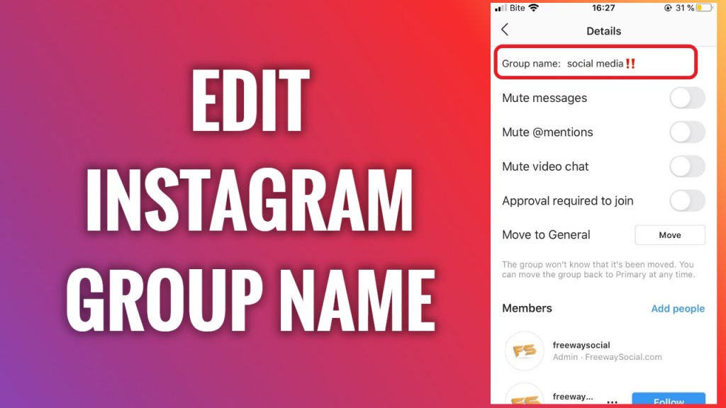 How To Edit Group Name On Instagram FreewaySocial