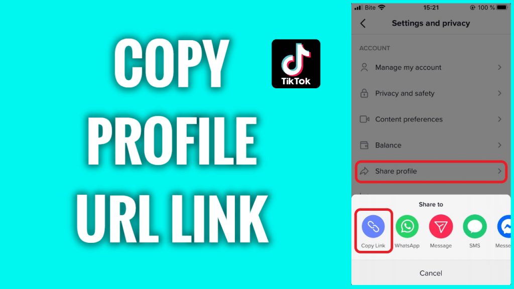 How To Find And Copy TikTok Profile URL Link FreewaySocial