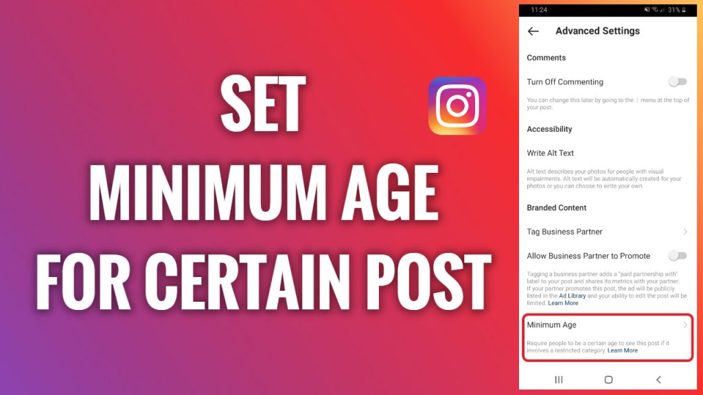 How To Set A Minimum Age For A Certain Instagram Post FreewaySocial
